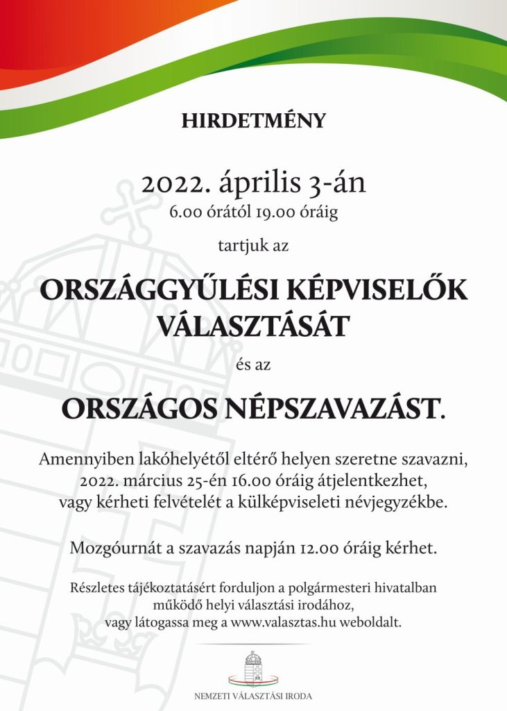 Országgyűlési választás és népszavazás 2022.04.03. | Litér Országgyűlési választás és népszavazás 2022.04.03. | Litér